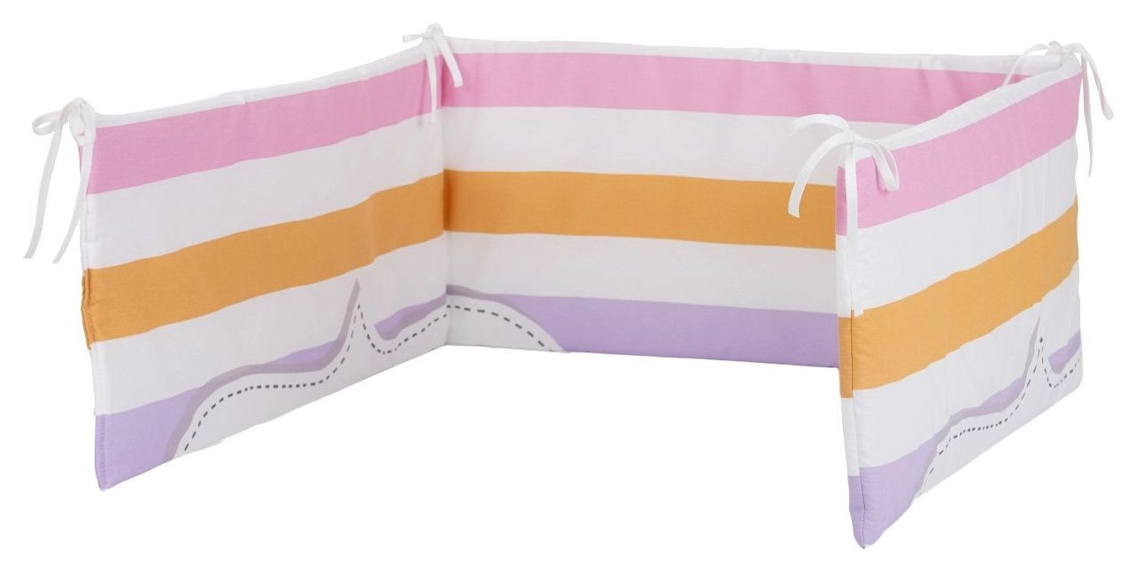 Обиколник за бебешко легло Chipolino - Розово сърце, 30 х 180 cm ...