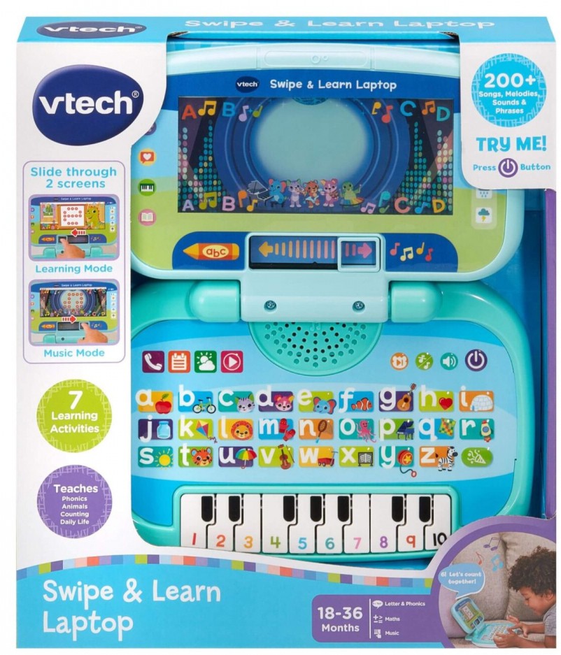 Образователен лаптоп Vtech - Плъзни и научи, син | Отлична цена | Ozone.bg