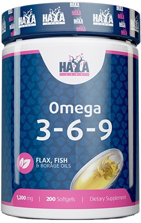 Omega 3-6-9, 1200 mg, 200 капсули, Haya Labs | Ozone.bg
