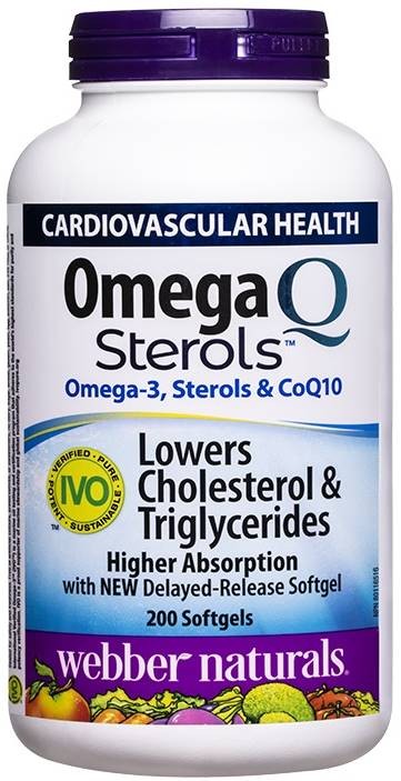 Omega Q Sterols, 200 софтгел капсули, Webber Naturals | Ozone.bg