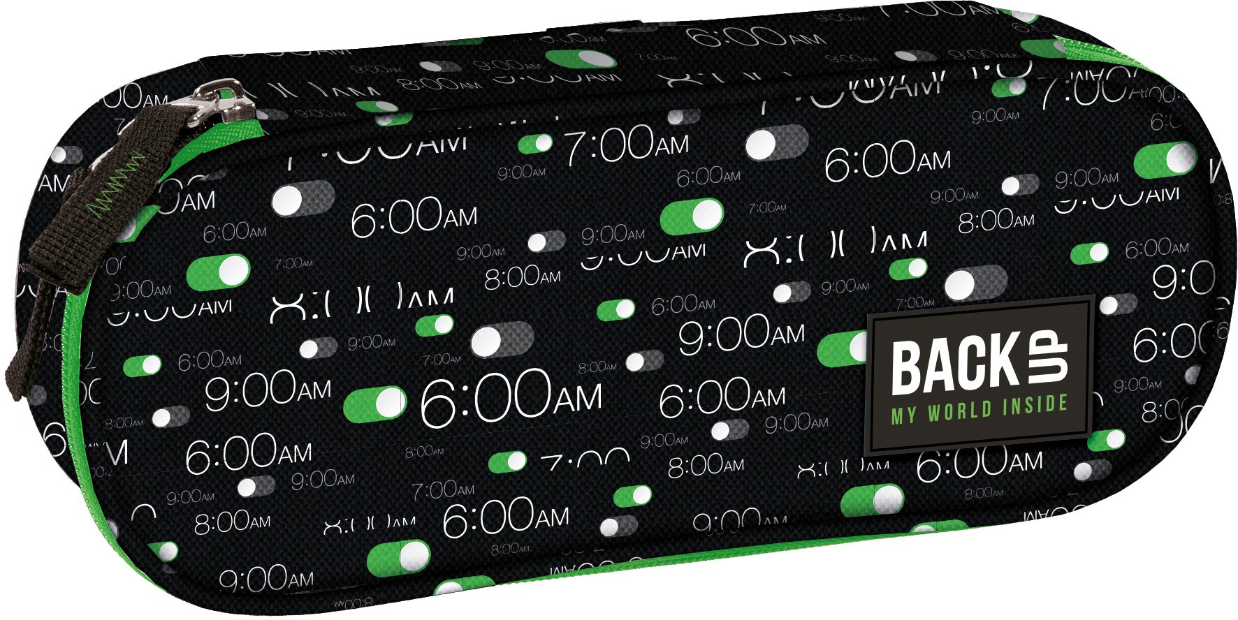 Овален ученически несесер Derform BackUp - Time zone | Ozone.bg