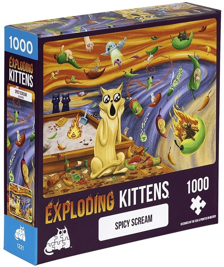 Пъзел Exploding Kittens от 1000 части - Котешки писък | Супер цена ...