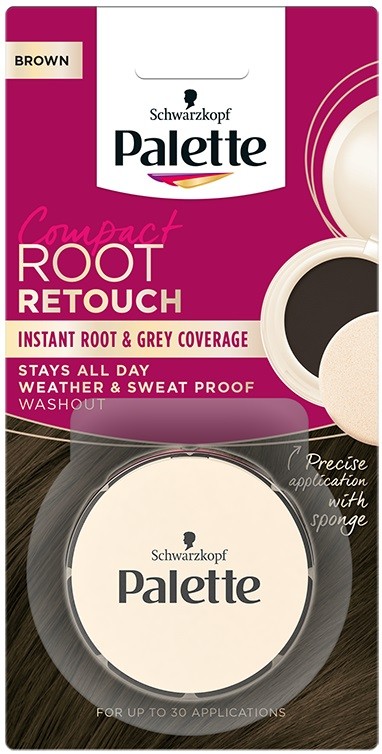 Palette Root Retouch Пудра за израснали корени Compact, 4-0 Кафяв ...