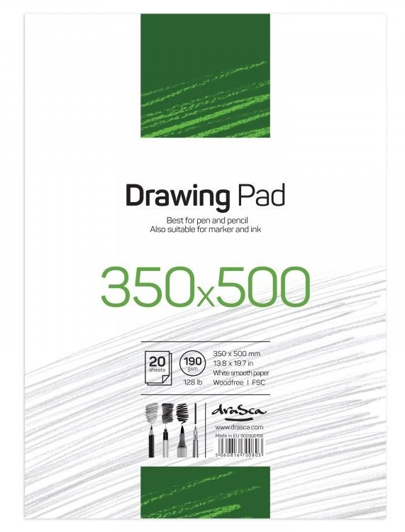 Пад за рисуване Drasca Drawing Pad - 20 листа, 35 х 50 cm | Ozone.bg
