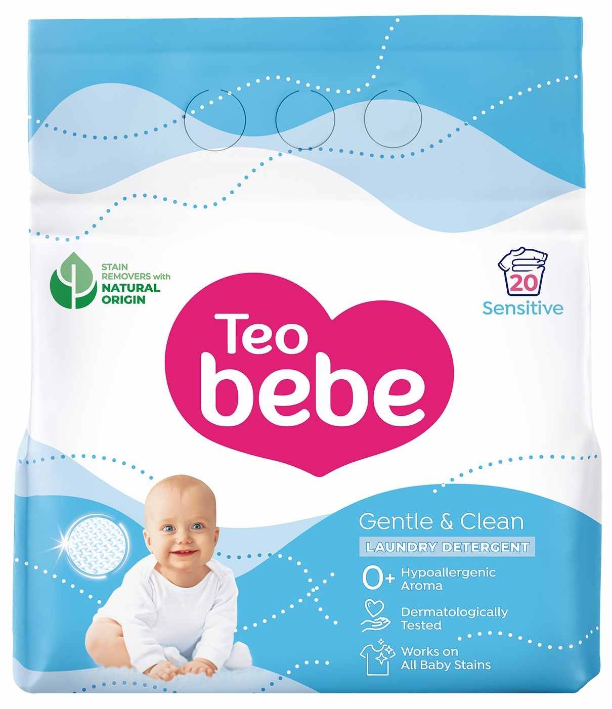 Перилен препарат на прах Teo Bebe - Sensitive, 20 изпирания, 1.5 kg ...