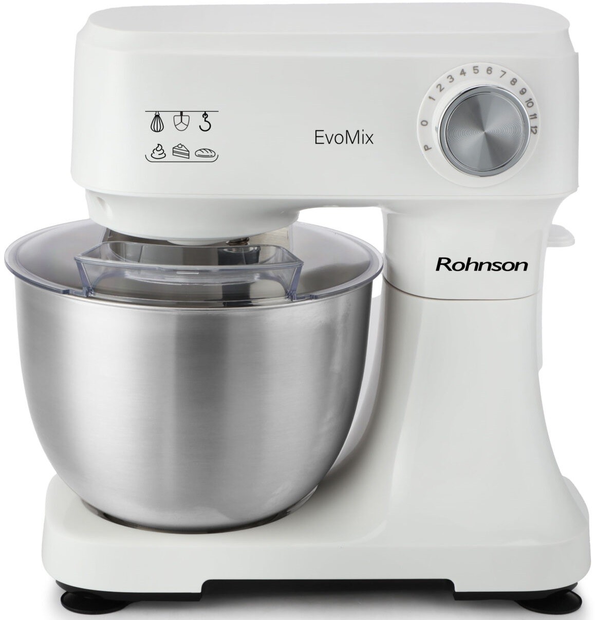 Планетарен миксер Rohnson - R-5551, 750W, 12 степени, бял | Ozone.bg