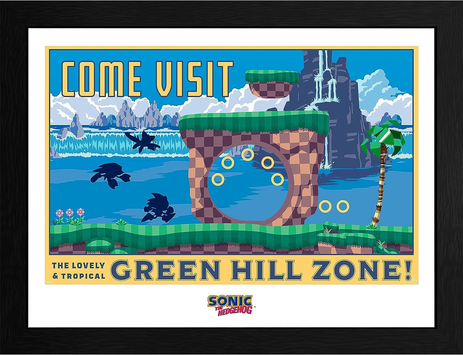 Плакат с рамка GB eye Games: Sonic the Hedgehog - Green Hill Zone ...