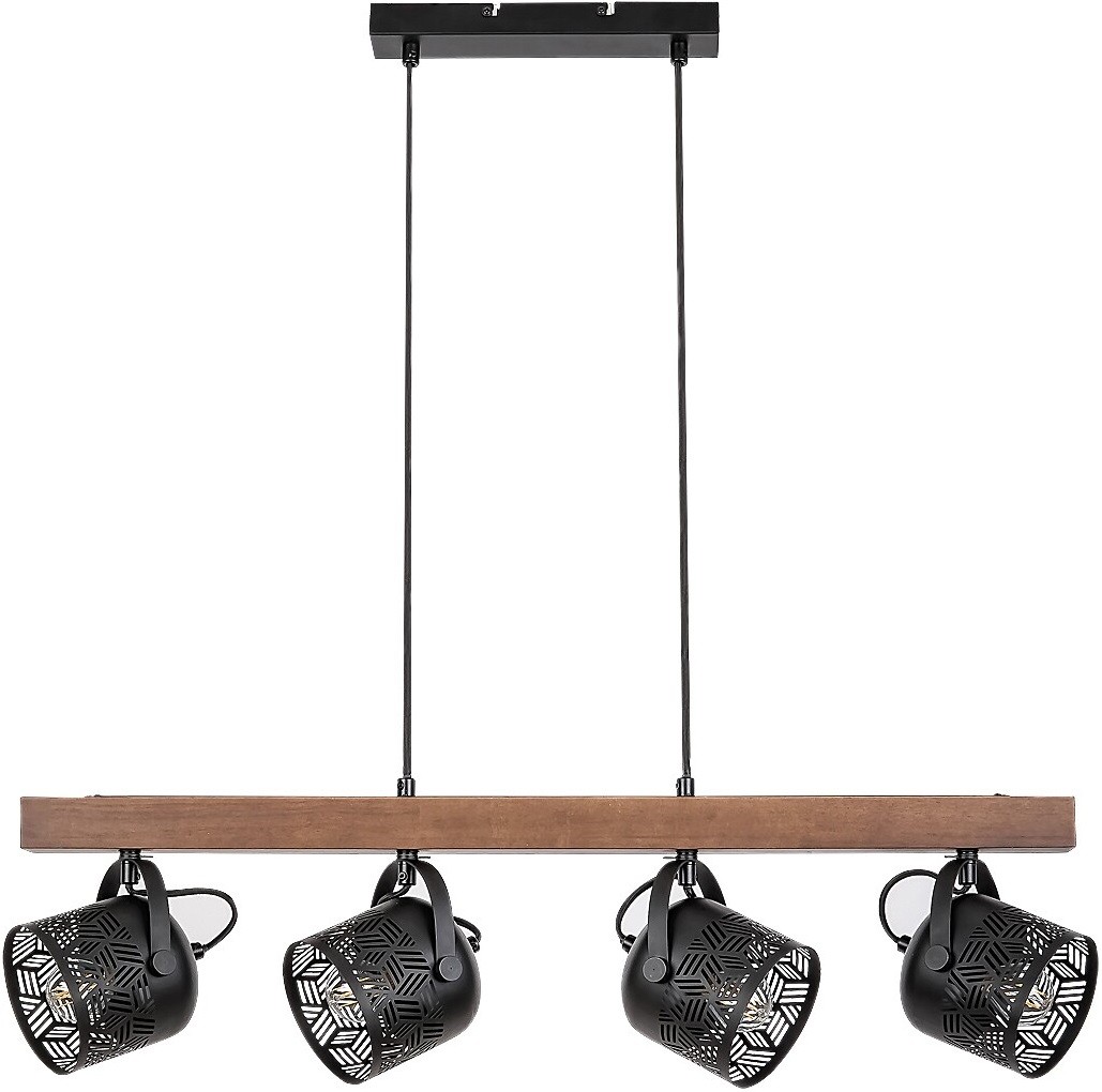 Полилей Rabalux - Rotem 3300, IP20, E14, 4 x 40W, 230V, черен мат ...