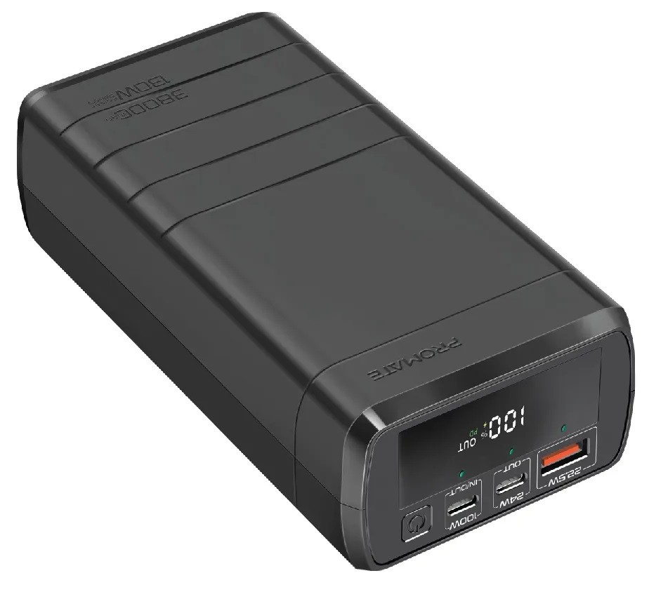 Портативна батерия ProMate - PowerMine, 38000 mAh, черна | Ozone.bg