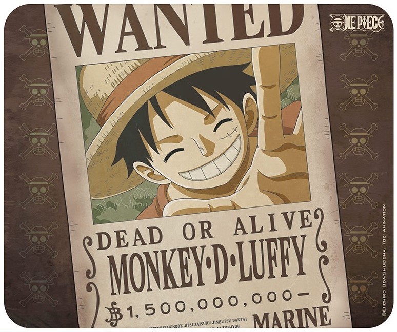Подложка за мишка ABYstyle Animation: One Piece - Luffy Wanted Poster ...