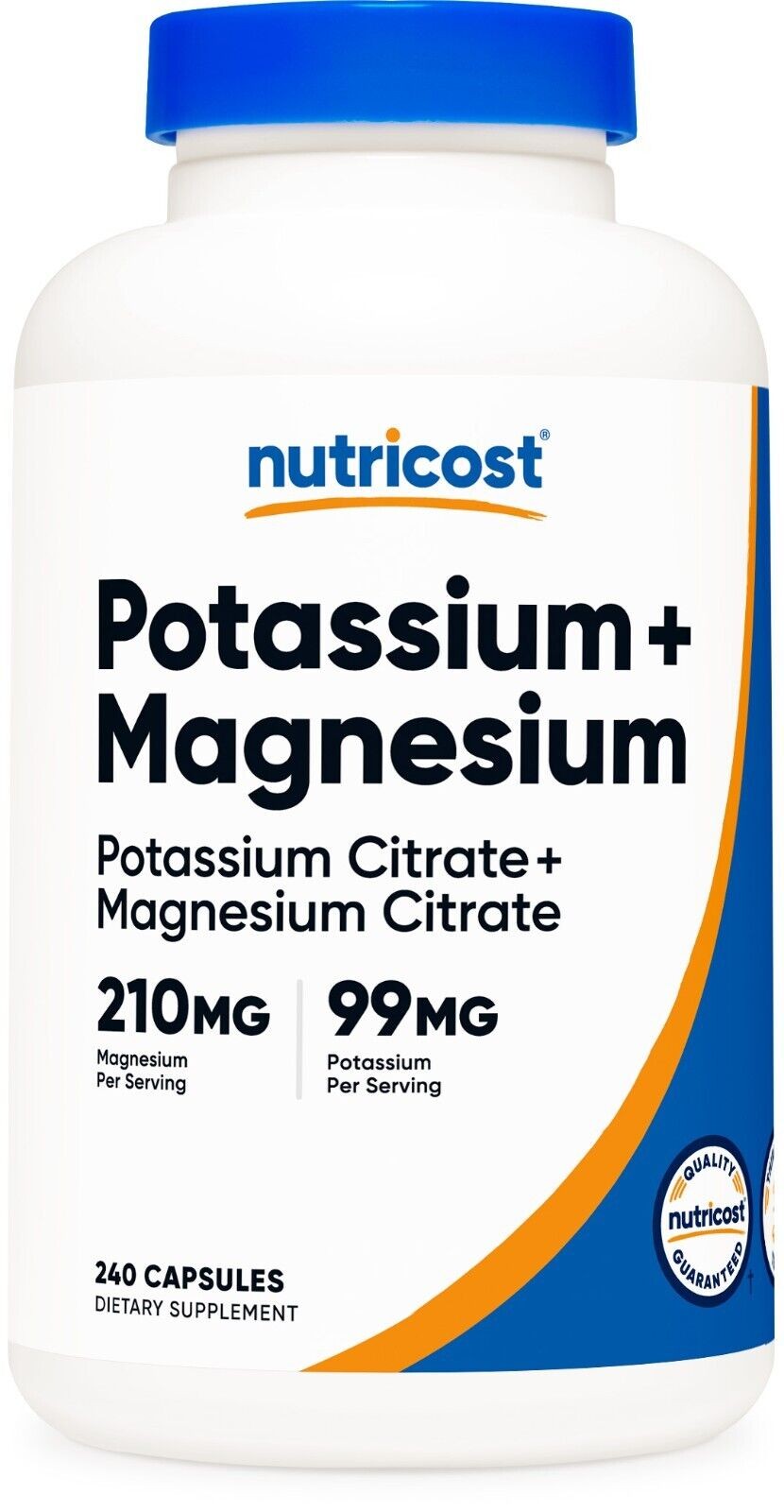 Potassium + Magnesium, 240 капсули, Nutricost | Ozone.bg