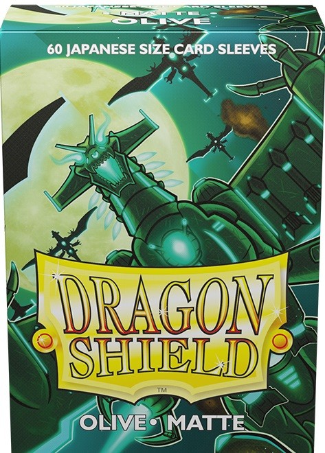 Протектори за карти Dragon Shield Sleeves - Small Matte Olive (60 бр ...