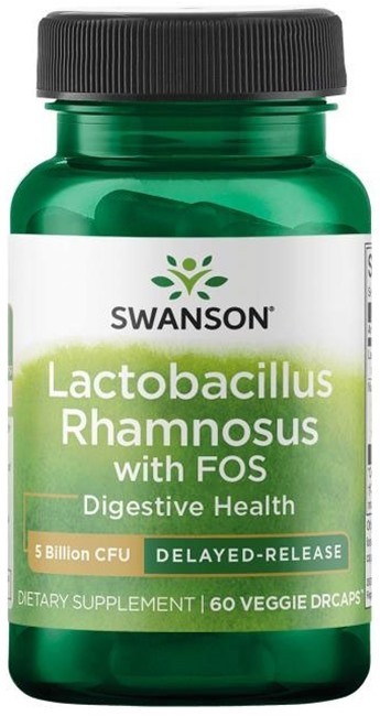 Lactobacillus Rhamnosus with FOS, 60 капсули, Swanson | Ozone.bg