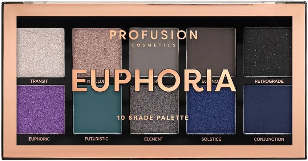 Profusion Cosmetics Палитра сенки за очи Euphoria Mini, 10 цвята | Ozone.bg
