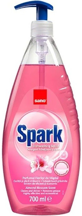 Препарат за съдове с помпа Sano - Spark Almond, 700 ml | Ozone.bg