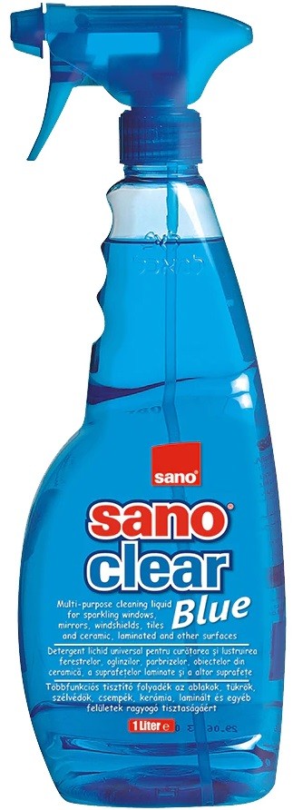 Препарат за прозорци Sano - Clear Blue, 1 L | Ozone.bg