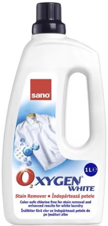 Препарат за петна Sano - Oxygen White gel, 1 L | Ozone.bg