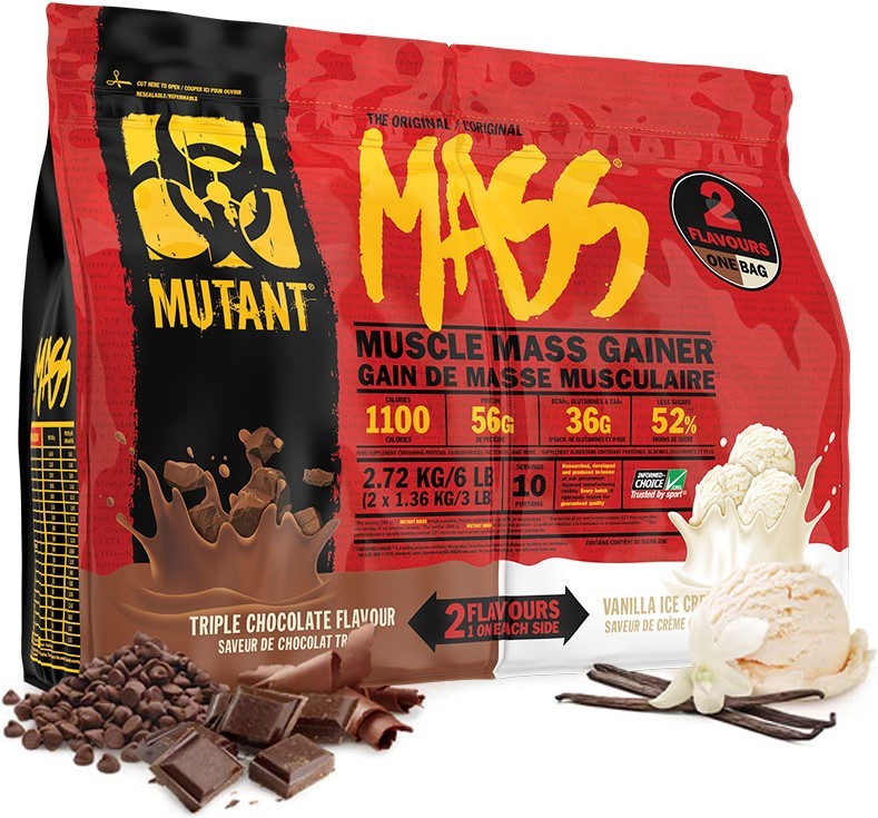 Mass, Triple Chocolate & Vanilla Ice Cream, 2.72 kg, Mutant | Ozone.bg