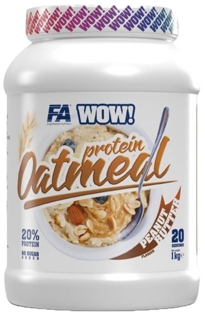 WOW! Protein Oatmeal, фъстъчено масло, 1 kg, FA Nutrition | Ozone.bg