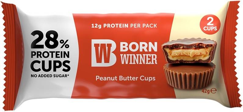 Protein Cups, фъстъчено масло, 42 g, Born Winner | Ozone.bg