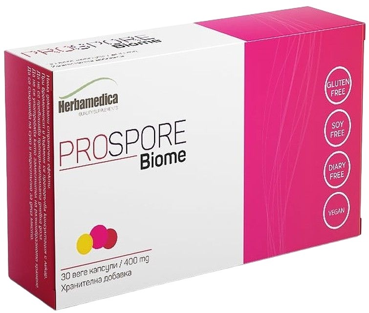ProSpore Biome, 30 веге капсули, Herbamedica | Ozone.bg