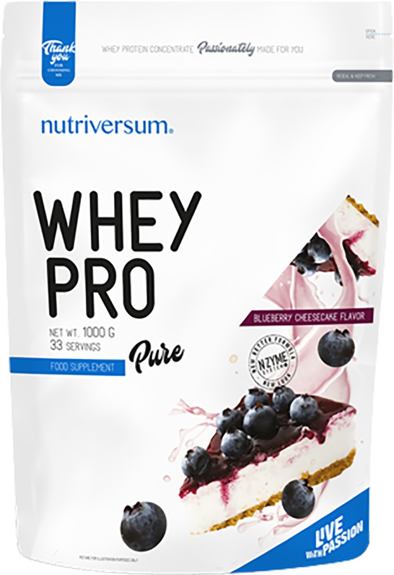 Pure Whey Pro, боровинков чийзкейк, 1000 g, Nutriversum | Ozone.bg