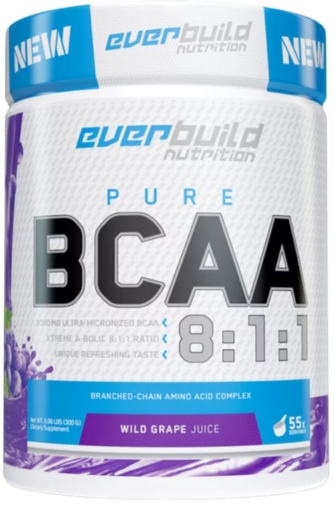 Pure BCAA 8:1:1, диво грозде, 300 g, Everbuild | Ozone.bg