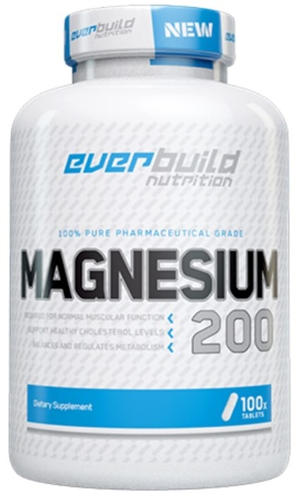 Pure Magnesium 200, 200 mg, 100 таблетки, Everbuild | Ozone.bg