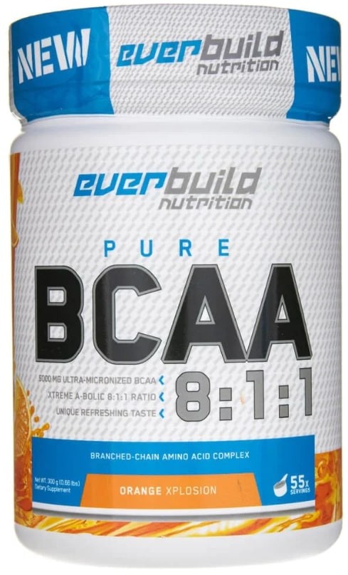 Pure BCAA 8:1:1, портокал, 300 g, Everbuild | Ozone.bg