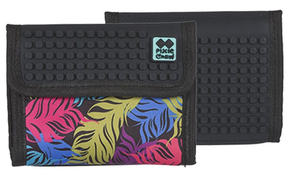 Арт портмоне Pixie Crew PXA-10 – Цветни пера, черен панел | Ozone.bg