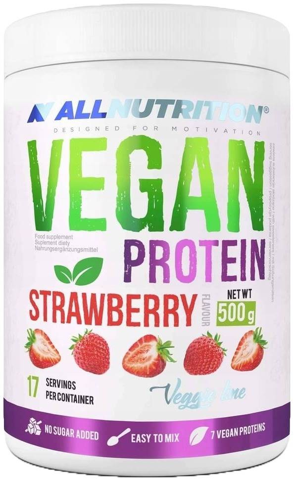 Vegan Protein, strawberry, 500 g, AllNutrition | Ozone.bg