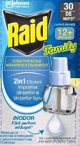 Raid Пълнител за електрически изпарител против комари Family | Ozone.bg