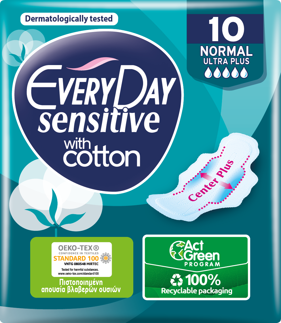 Sensitive Normal Ultra Plus Дамски превръзки, 10 броя, Everyday | Ozone.bg