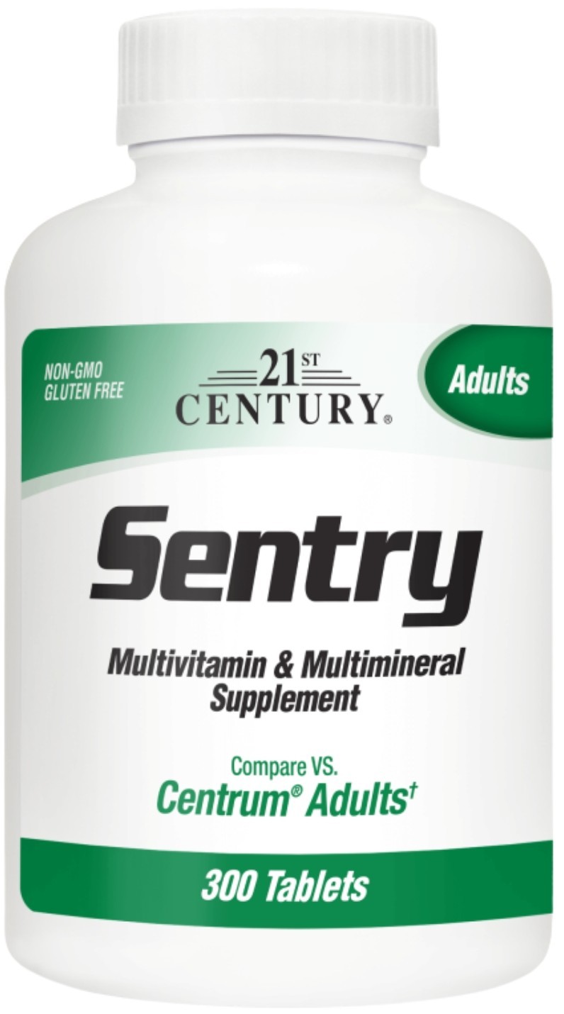 Sentry Multivitamin & Multimineral, 300 таблетки, 21st Century | Ozone.bg