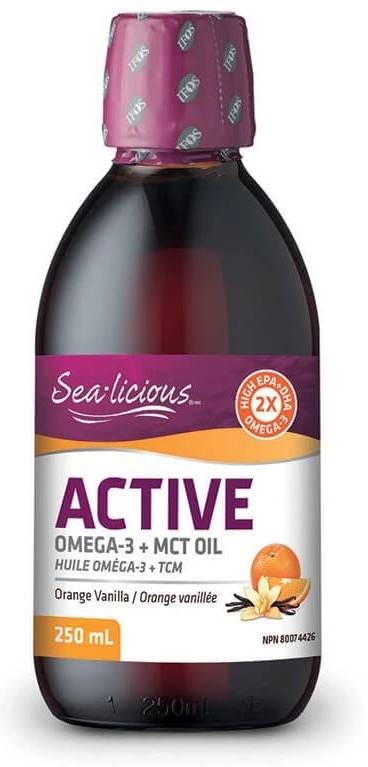 Sea-Licious Active Omega-3 + MCT Oil, 250 ml, Natural Factors | Ozone.bg