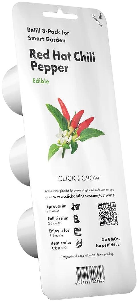 Семена Click and Grow - Червена чили чушка, 3 пълнителя | Ozone.bg