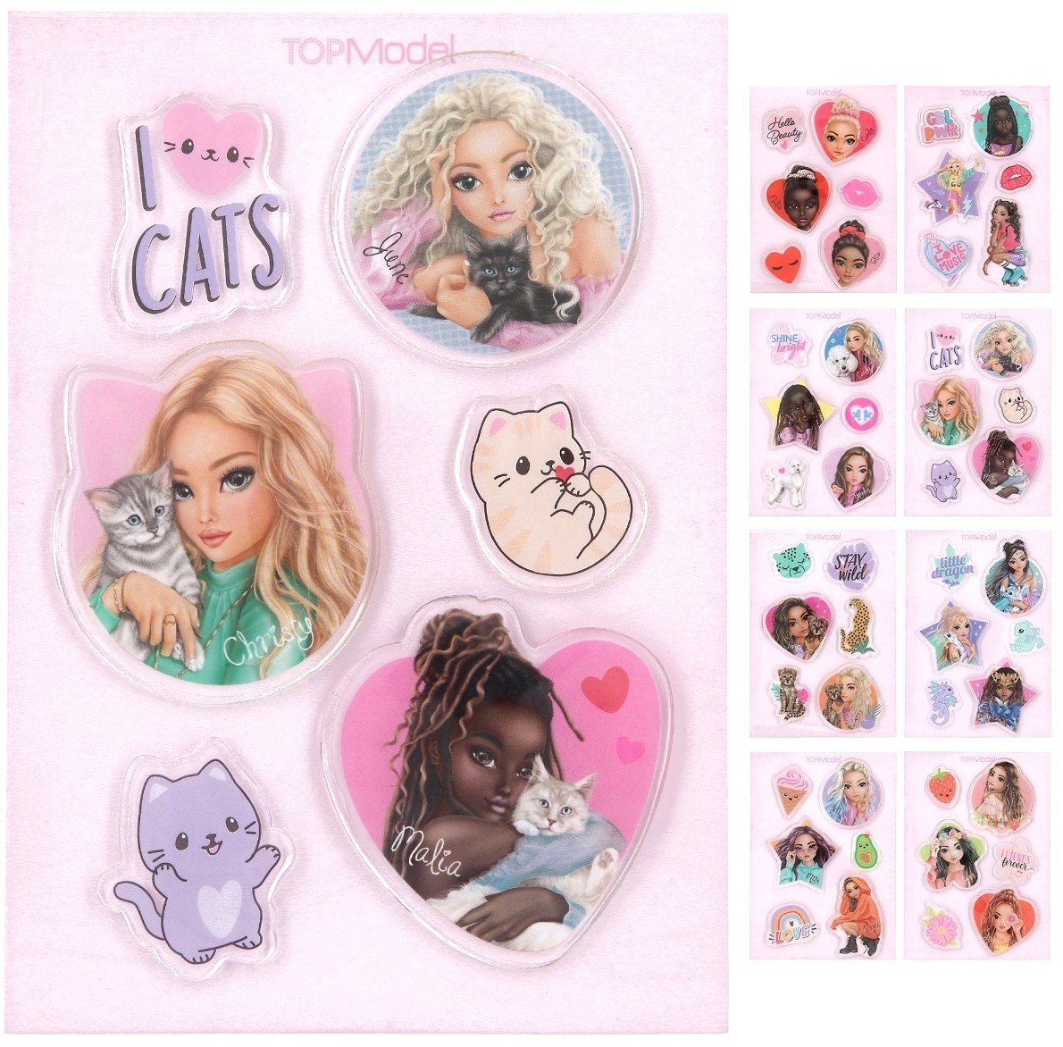 Силиконови стикери Depesche Top Model - 6 броя, асортимент | Ozone.bg