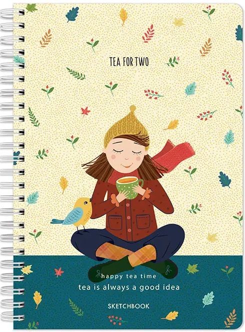 Скицник Drasca Happy Tea Time - Tea for two, A5, 60 листа | Ozone.bg