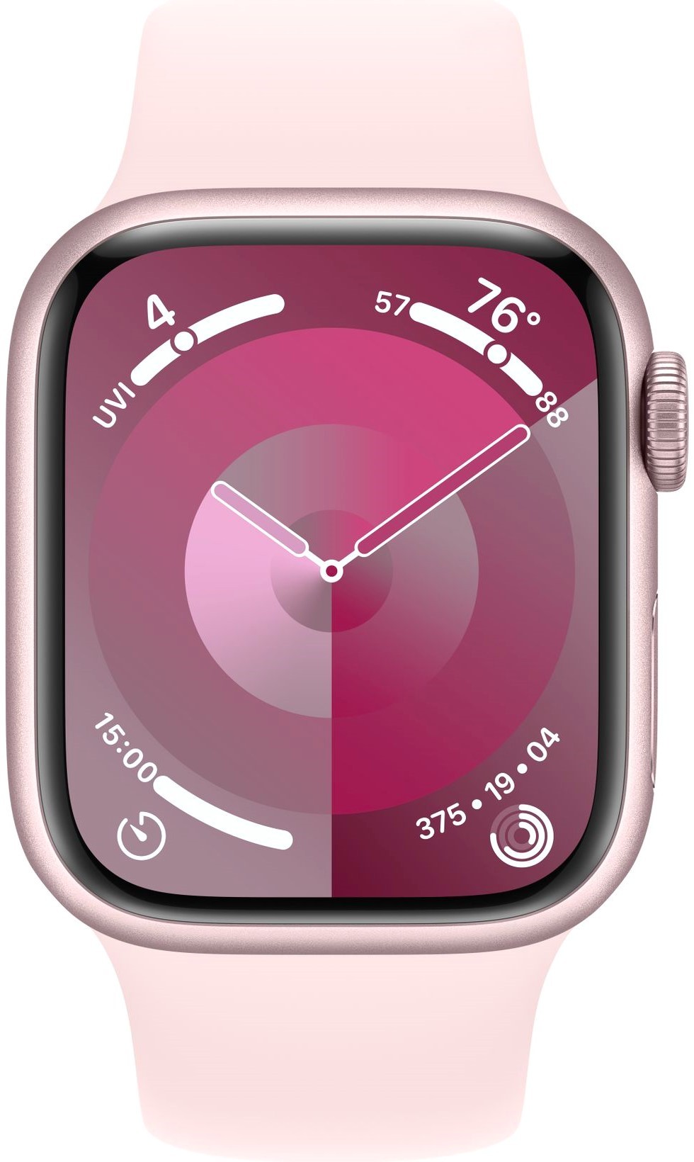 Смарт часовник Apple - Watch S9, 41mm, 1.69'', S/M, Light Pink Sport ...