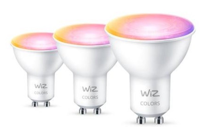 Смарт крушки WiZ - Smart bulb, 4.7W, GU10, PAR16, RGB, 3 броя, dimmer ...