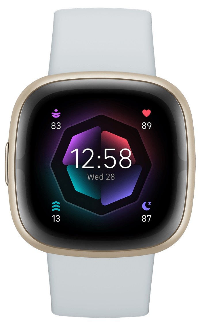 Смарт часовник Fitbit - Sense 2 Blue Mist/Soft Gold Aluminum | Ozone.bg
