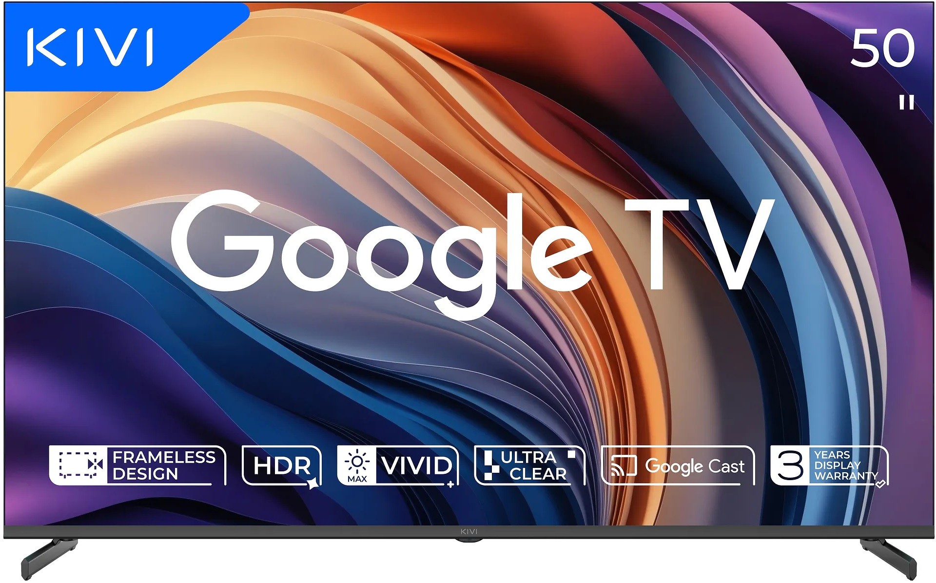 Смарт телевизор KIVI - 50U710QB, 50'', DLED, 4K, черен ТОП цена | Ozone.bg