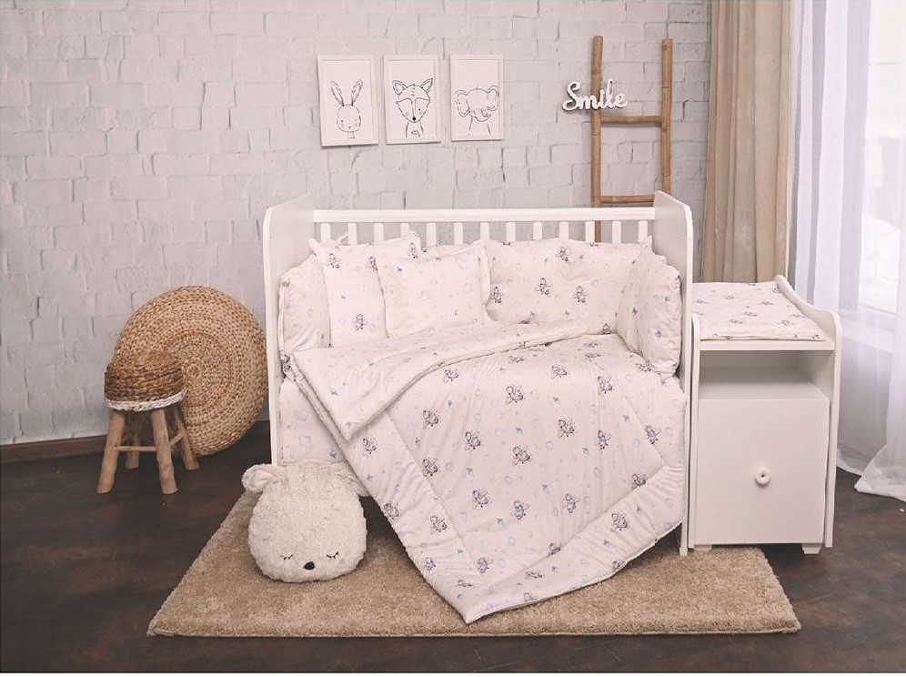 Спален комплект Lorelli - Лили, Сини самолетчета, 60 х 120 cm | Добра ...