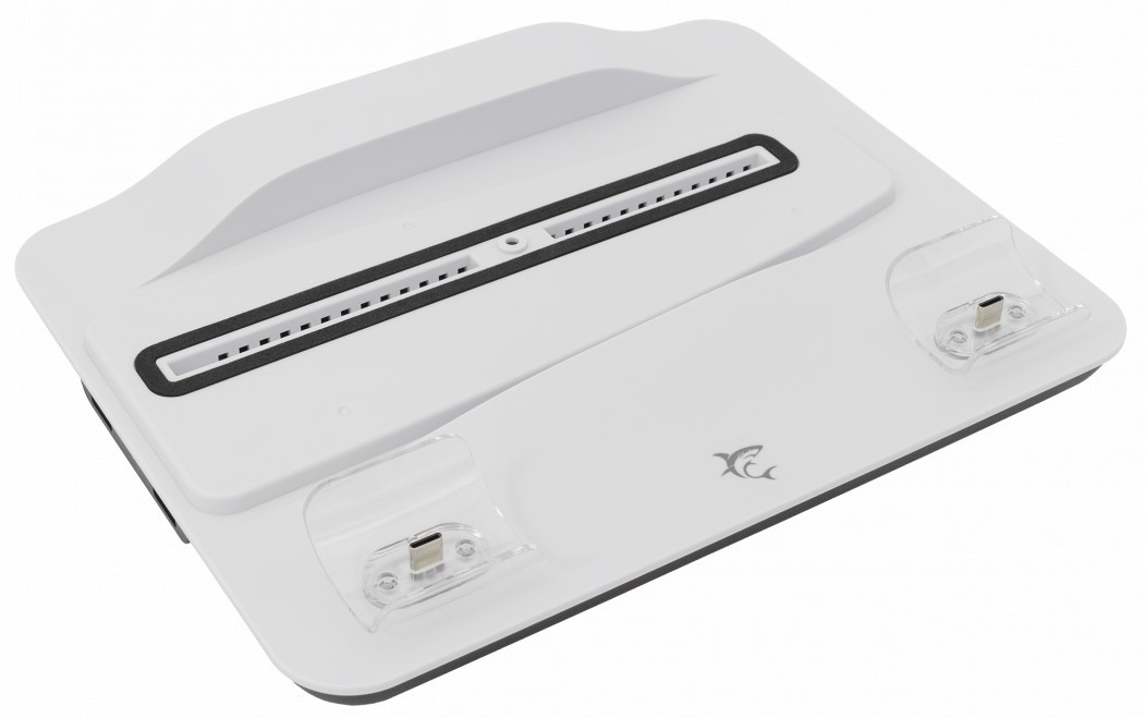 Стойка за конзола + Докинг зарядна станция White Shark - Guard, бяла ...