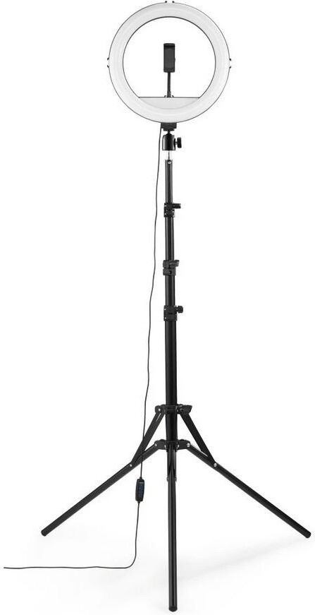Статив с лампа Hama - Spotlight steady 120 II, 12", LED, черен | Ozone.bg