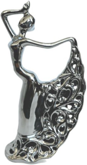 Статуетка Morello - Dancing Lady Silver, 30 х 16.5 х 8 cm | Ozone.bg