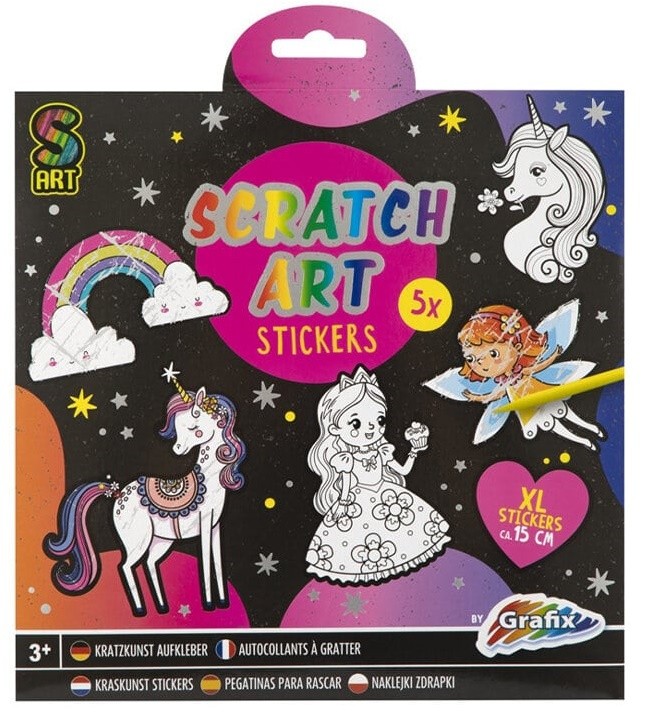 Стикери за издраскване Grafix - Еднорог, 5 броя | Отлична цена | Ozone.bg