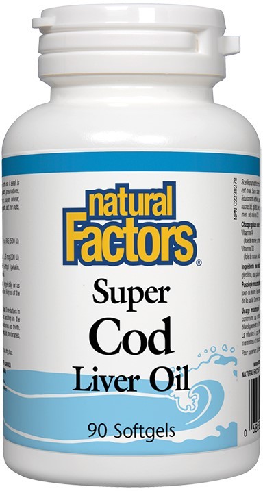 Super Cod Liver Oil, 1100 mg, 90 капсули, Natural Factors | Ozone.bg