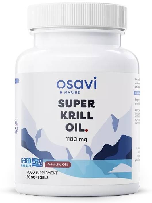 Super Krill Oil, 1180 mg, 60 гел капсули, Osavi | Ozone.bg