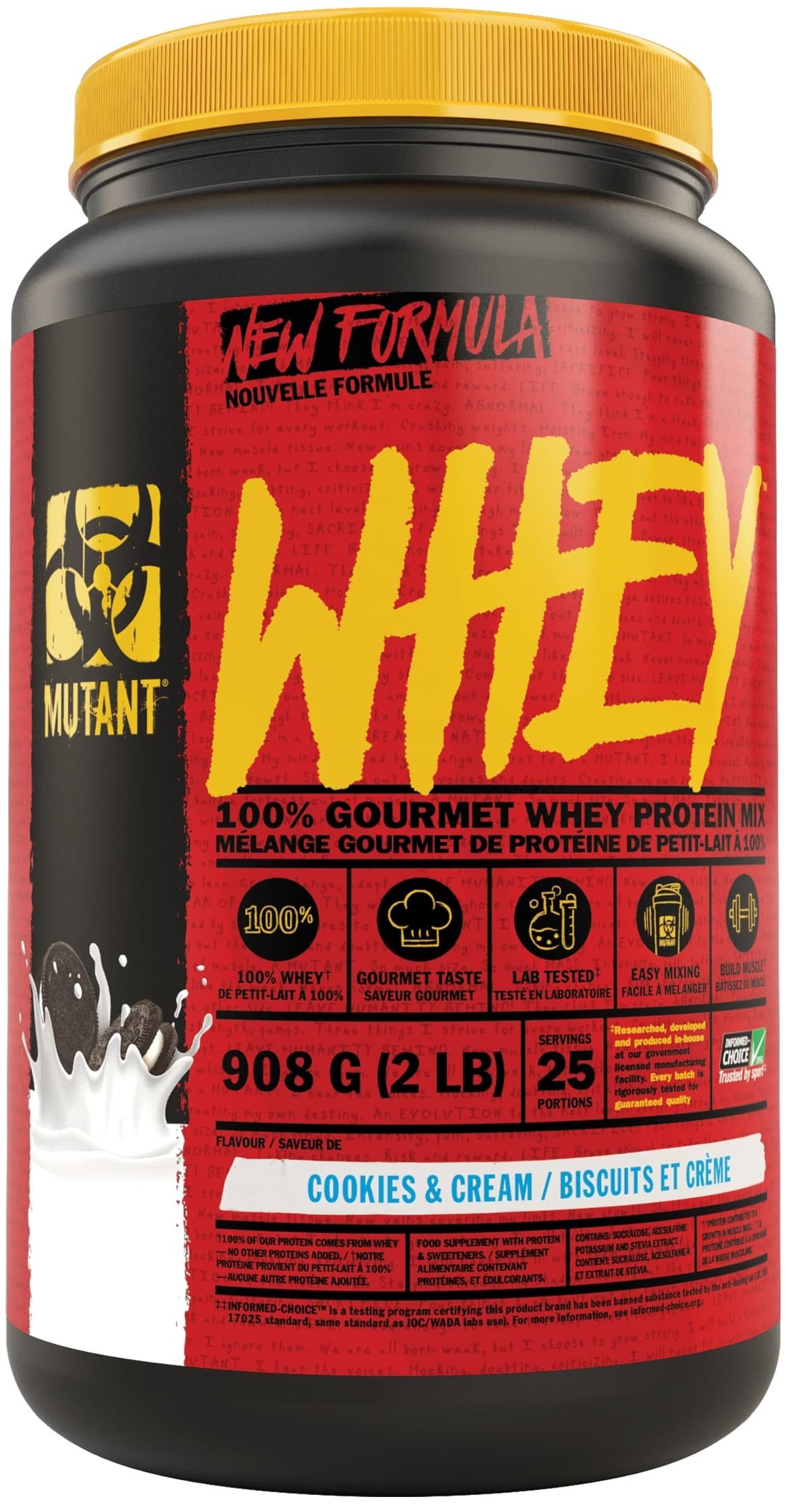 Whey, cookies & cream, 908 g, Mutant | Ozone.bg